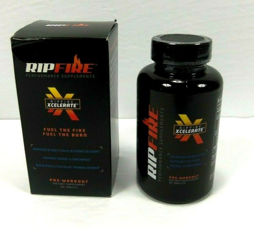 RipFire Xcelerate Pre Workout Dietary Performance Supplement 90 Tablets ...