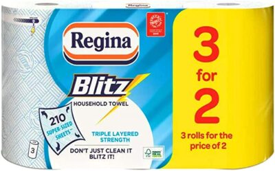 Regina Blitz Pack of 3 Rolls Original X Large Strong Multi Purpose ...