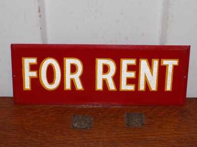 Vintage For Rent Tin Smaltz Sign | eBay