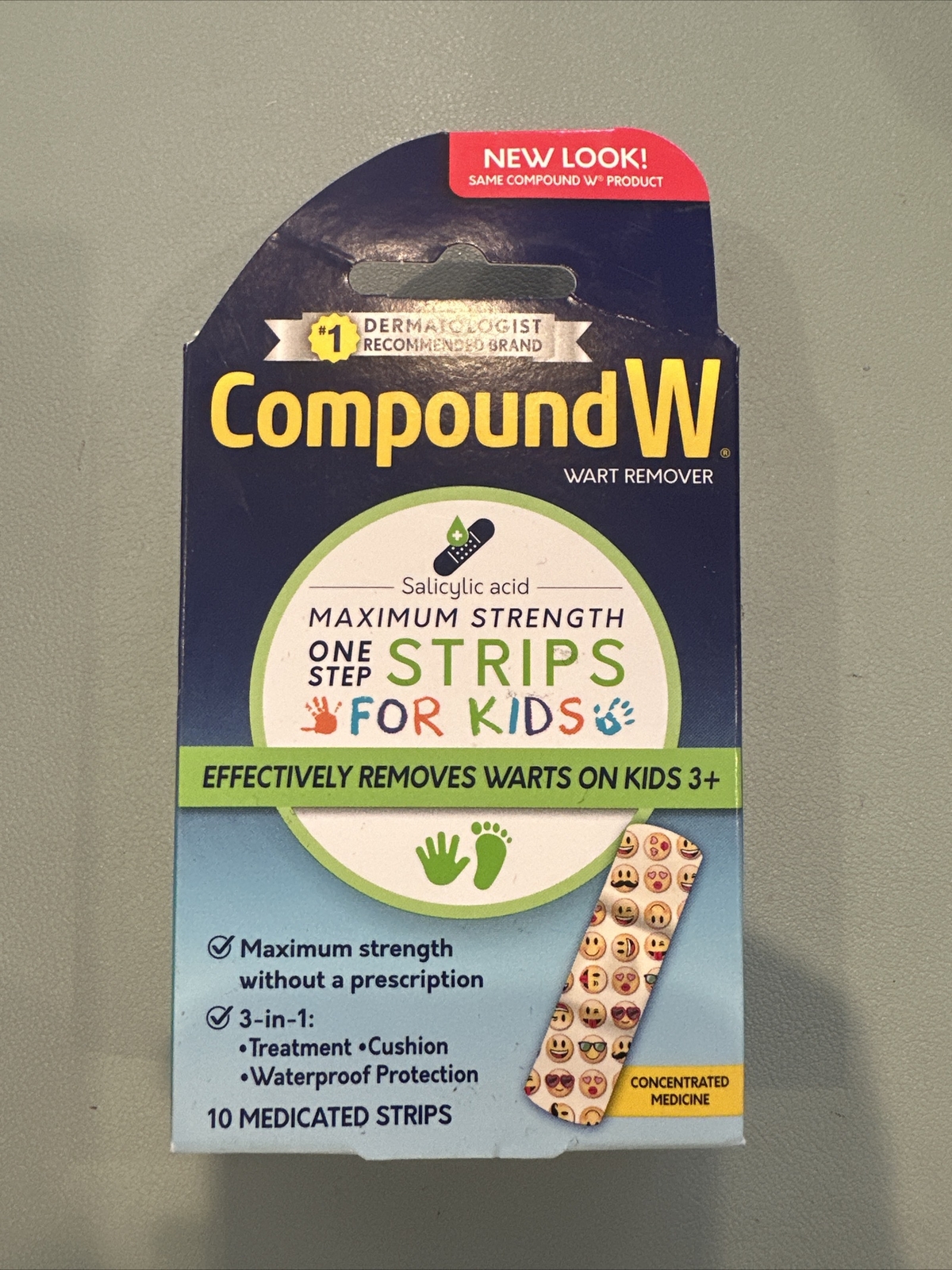 Compound W Kids MAXIMUM Strength Wart Remover Strips 10 Count DMG Boxes ...