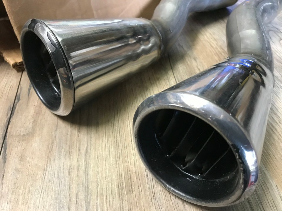 1965 1966 FORD MUSTANG GT SHELBY NOS GENUINE EXHAUST TIP TRUMPET SET R ...