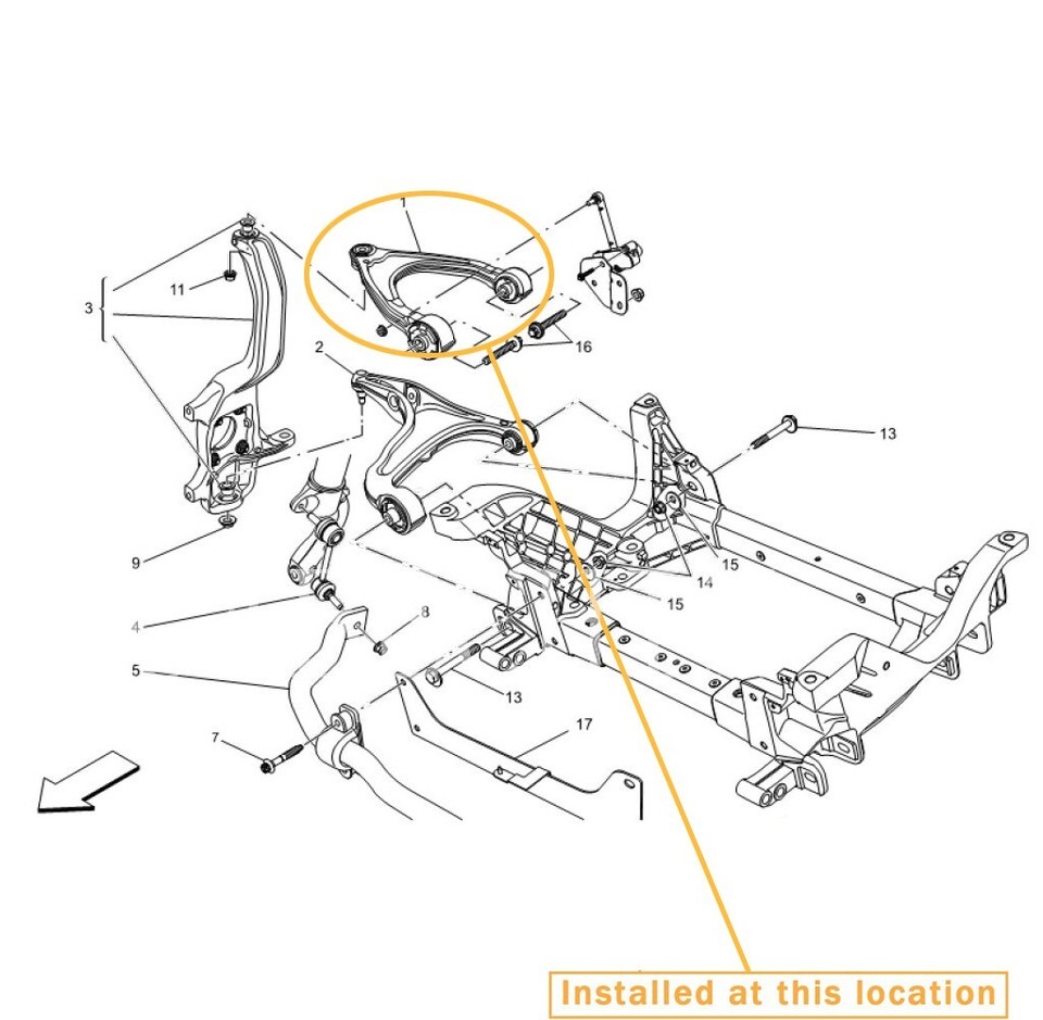 For Maserati Quattroporte Levante Front Upper Right Control Arms OEM ...