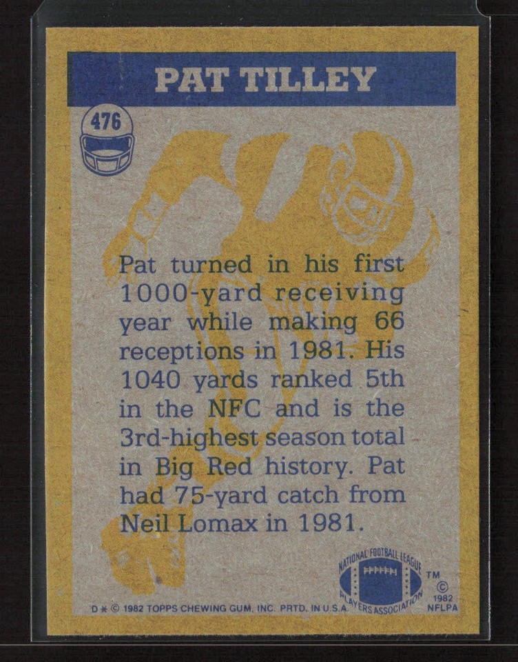 1982 Topps #476 Pat Tilley St. Louis Cardinals Near Mint or Better | eBay