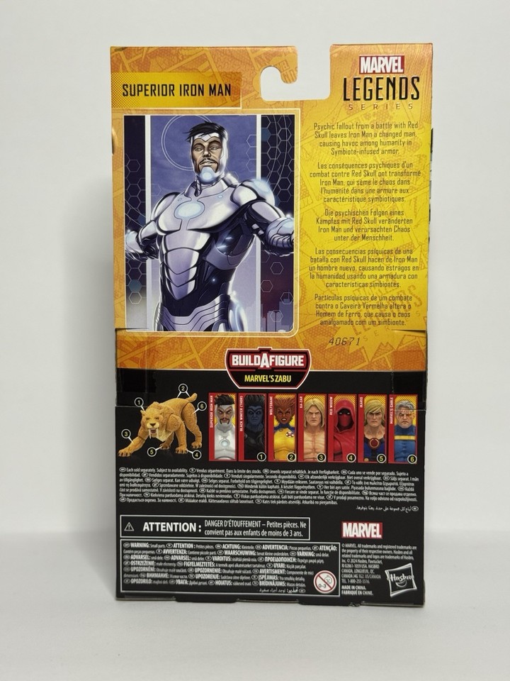 Marvel Legends Series Superior Iron Man Action Figure White Suit Sealed ...