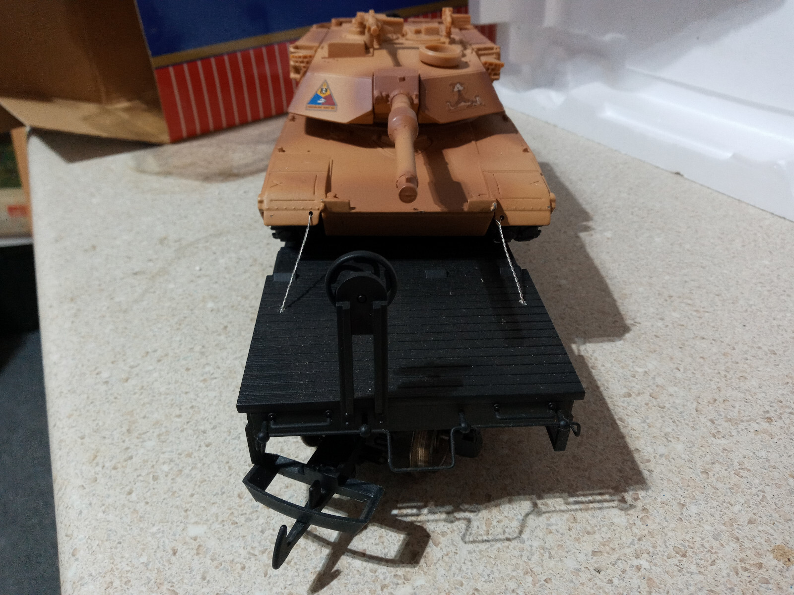 USA Trains 4-Axle Flat Car w/Tank *G-Scale* Box | eBay