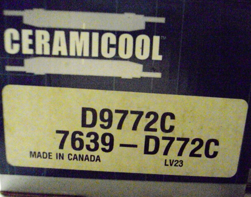 Front Disc Brake Pad Set, Ceramic - Rotex Ceramicool D9772C | eBay