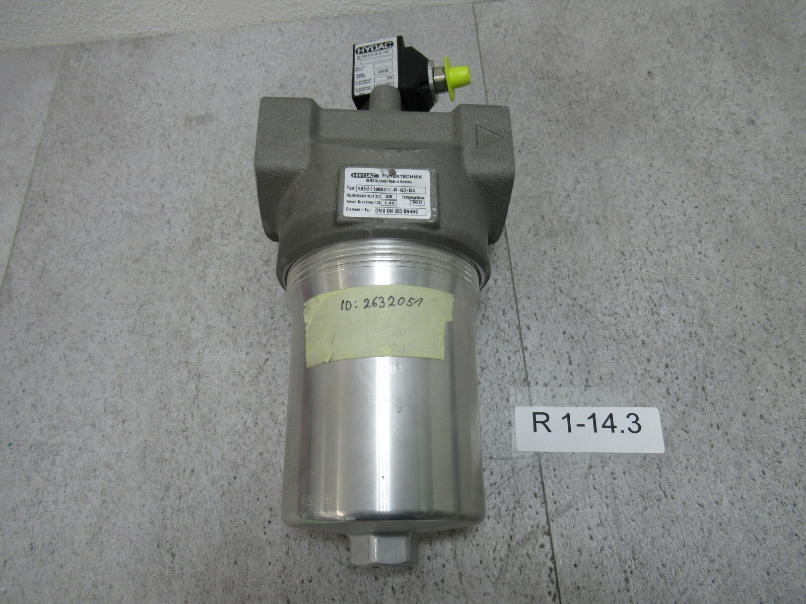 Hydac FLN BN/HC160 + Hydac VD2,5LZ.1/-AV Line Filter Complete Unused | eBay