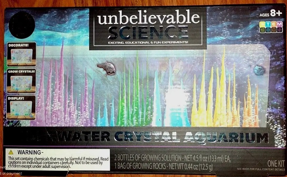 Science Squad Unbelievable Science Underwater Crystal Aquarium - NEW ...