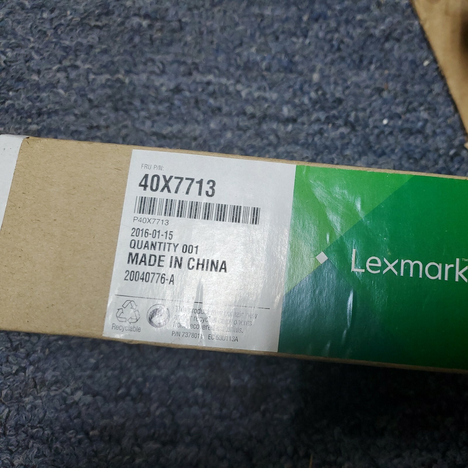 BRAND Lexmark 40x7713 Separator Assembly Roller OEM MPN 20040776 for ...