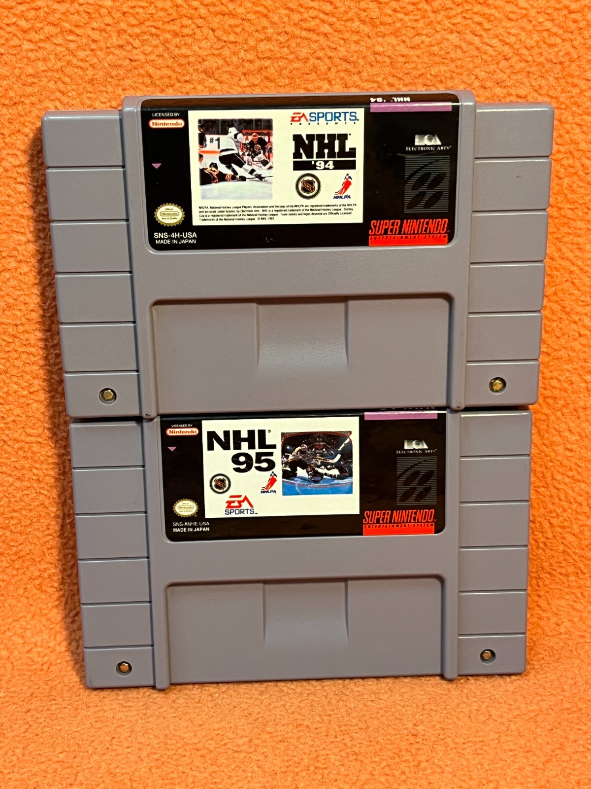 NHL Hockey 94 & 95 Super Nintendo SNES Game Authentic Bundle Lot! | eBay