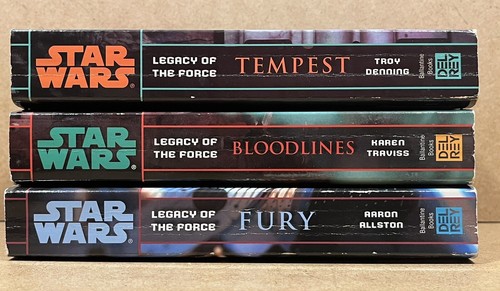 Star Wars Legacy of the Force Books Lot of 3 Paperback Tempest Fury ...