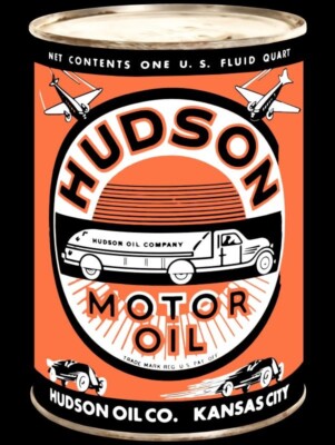 Hudson Oil Company Can Themed DIECUT NEW Sign 18" Tall USA STEEL | eBay