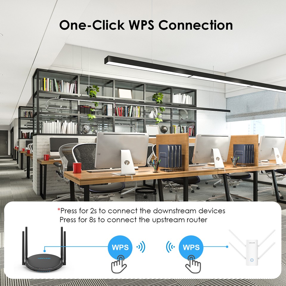 WiFi 6 Range Extender Indoor Outdoor 3000Mbps WiFi Repeater Dual Band ...
