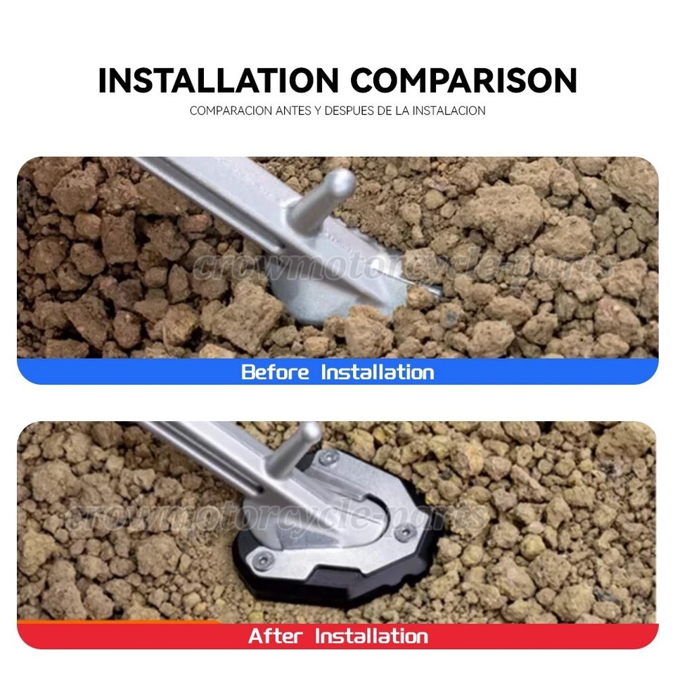 Motorcycle Kickstand Foot Side Stand Extension Pad For Tiger 1200 GT ...