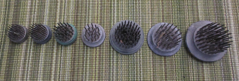 Lot of 7 Vtg Lead Base Floral Pin Frogs Round Various Sizes Ikebana | eBay