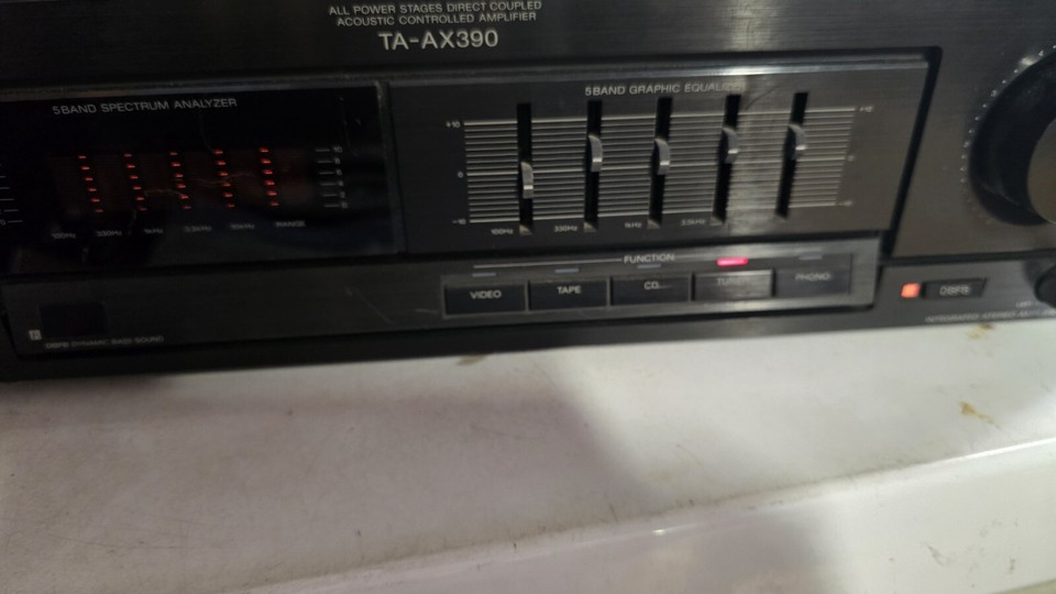 SONY TA-AX390 5-Band Acoustic Equalizer Integrated Amplifier Low SOUND ...