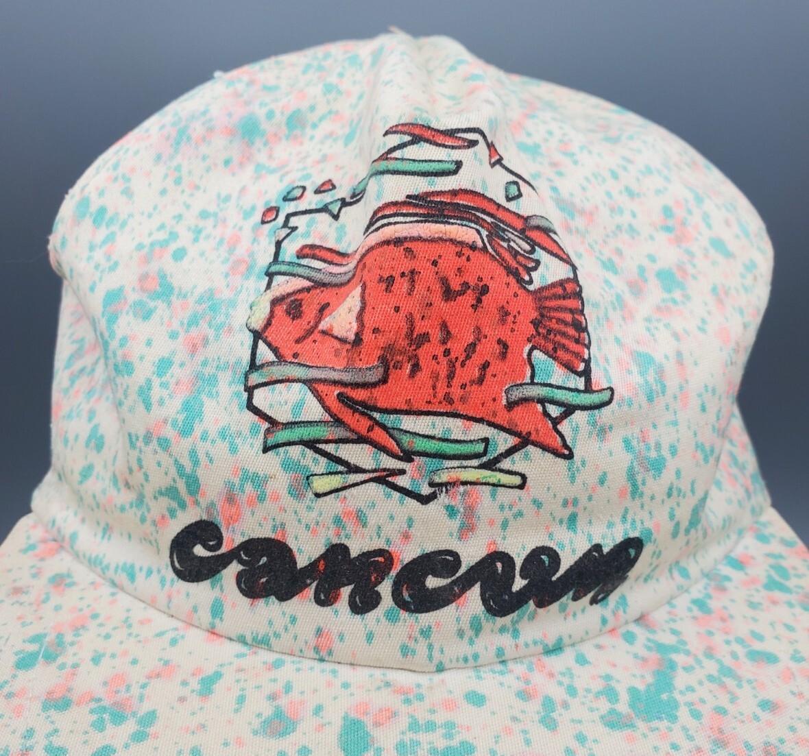 Vintage 80s Cancun Rave Hat Baseball Cap Streetwear Trucker Hippie ...