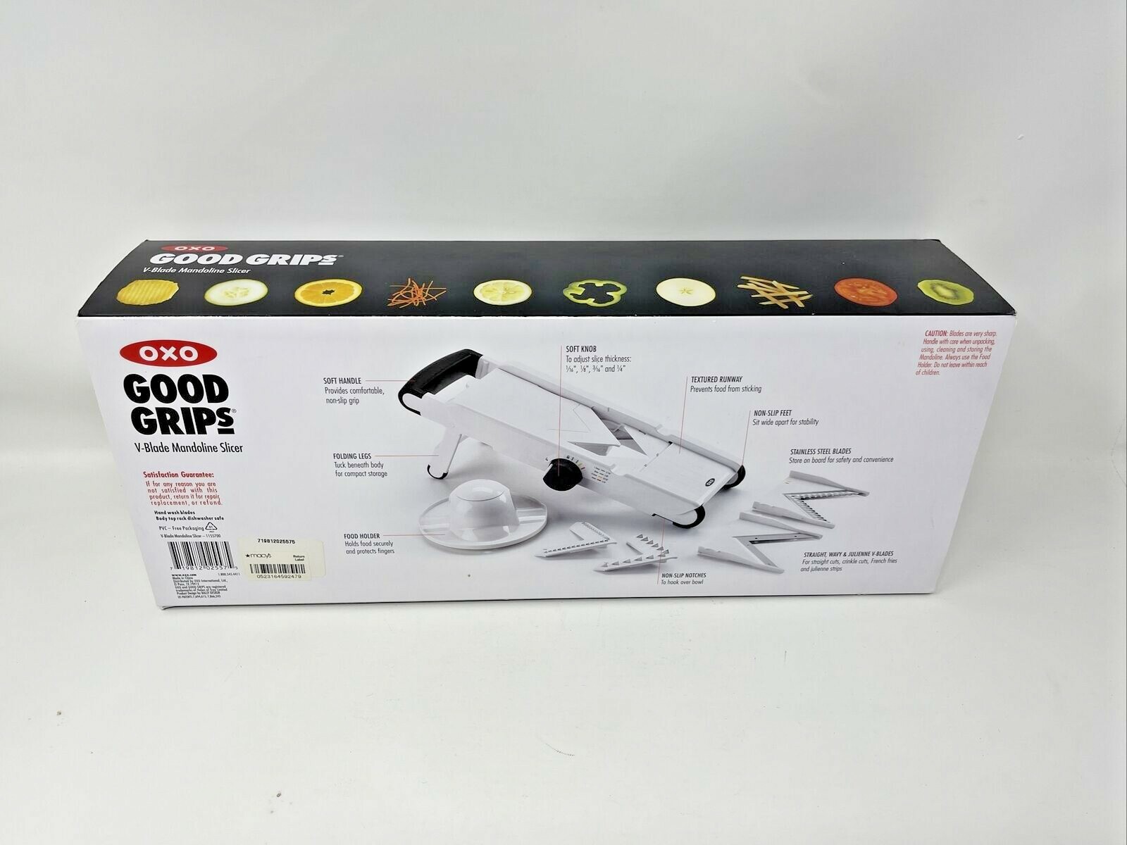 OXO Good Grips V-Blade Mandoline Slicer Stainless Steel Blades Wavy ...