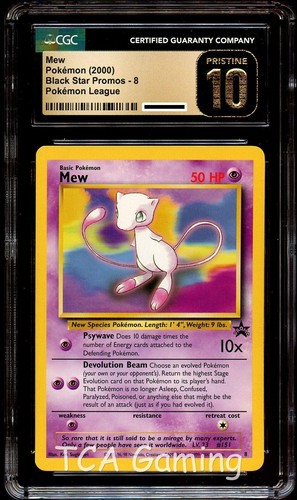 CGC 10 PRISTINE MEW # 8 WOTC Black Star Promo Pokemon Card | eBay