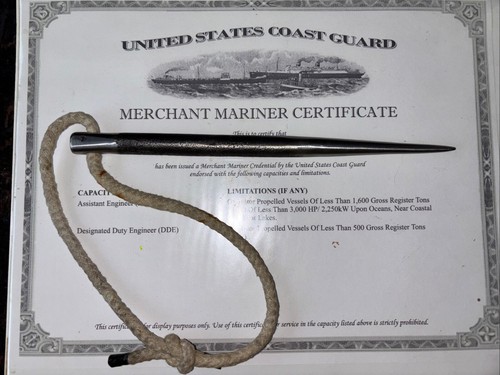 Vintage Marlin Spike Hitch Nautical Marine Seamen Splicer Sailor Rope ...