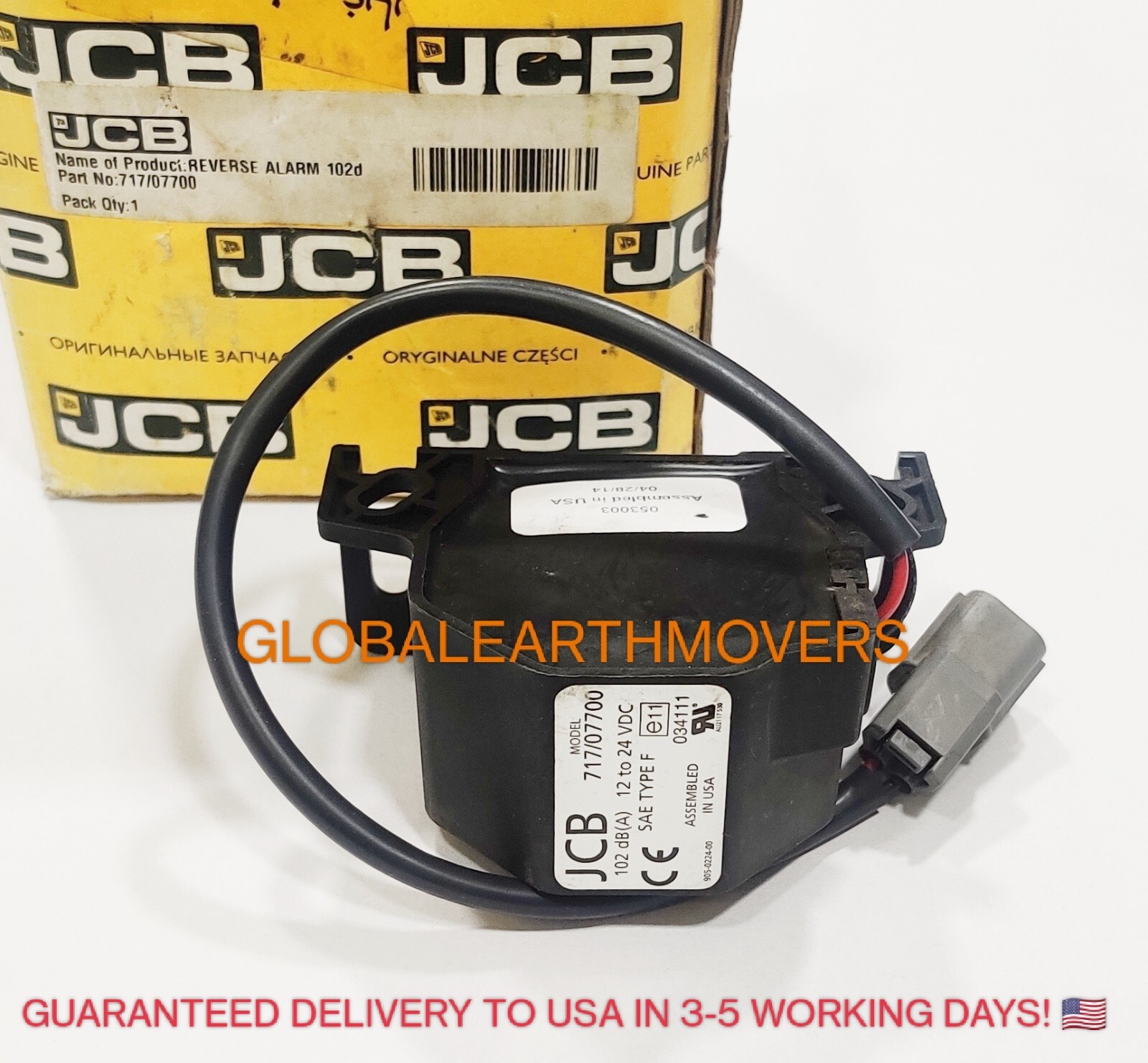 JCB BACKHOE - GENUINE JCB ALARM REVERSE 102dB (A) - PART NO. 717/07700 ...