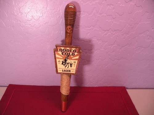Rodeo Cold Lager Usa Brand Beer Tap Wooden Handle 11.75" | eBay