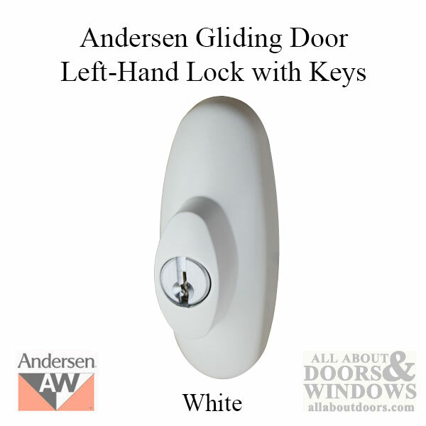 Andersen Tribeca Style Exterior Keyed Lock With Keys Left Hand White ...