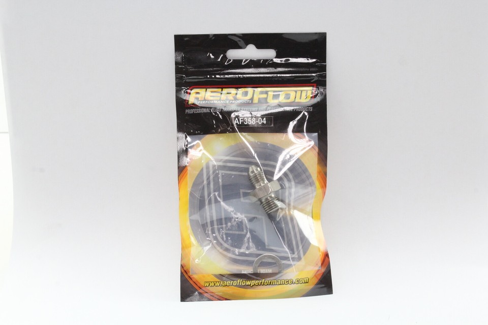 AEROFLOW STAINLESS STEEL WASHER SEAL ADAPTER -4AN M12 x 1.25mm AF358-04 ...