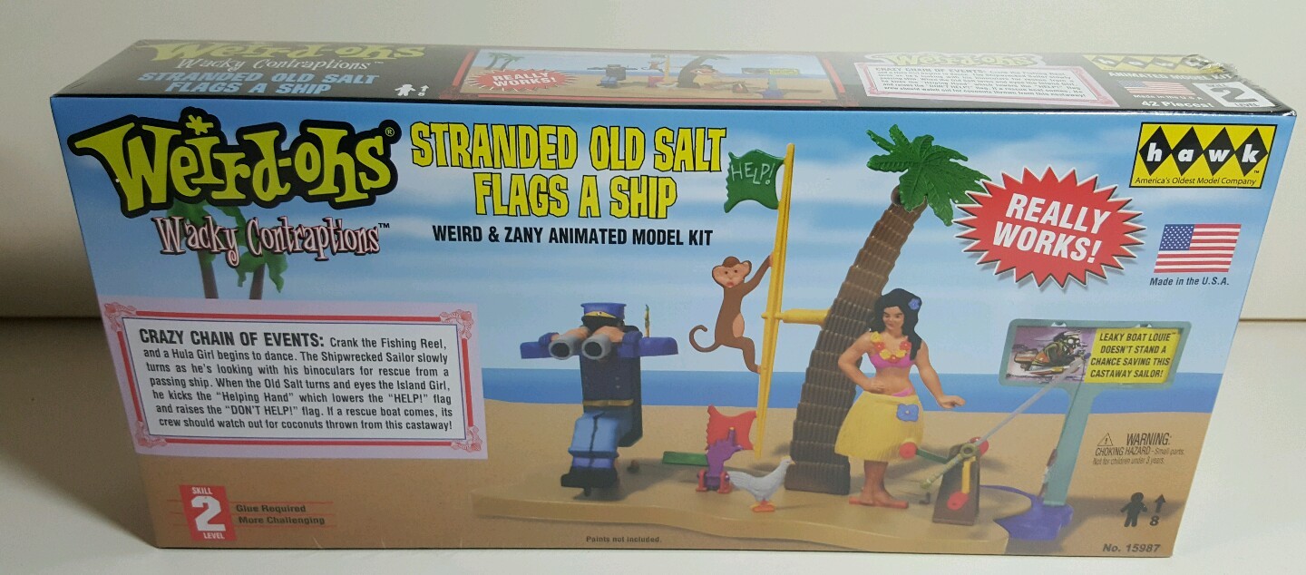 NEW SEALED WEIRD OHS WACKY HAWK MODEL KIT Stranded Old Salt FLAGS Ship ...