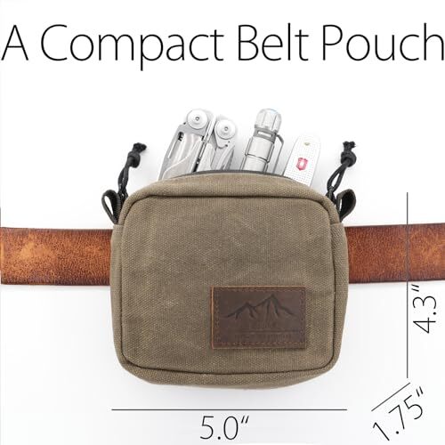 Belt Pouch for Men Women YKK Zippers EDC Pouch, Belt Bag Waist Olive ...