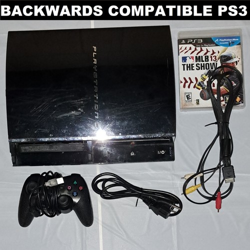 Sony PlayStation 3 Fat Console PS3 250GB CECHA01 Backwards Compatible w ...