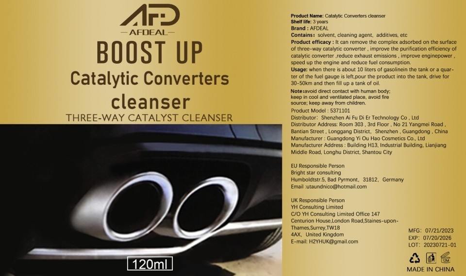 5 X Boost Up Vehicle Engine Catalytic Converter Cleaner Deep Cleaning ...