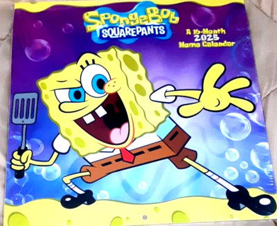 2025 Nickelodeon SpongeBob SquarePants MEME Wall Calendar by Double ...