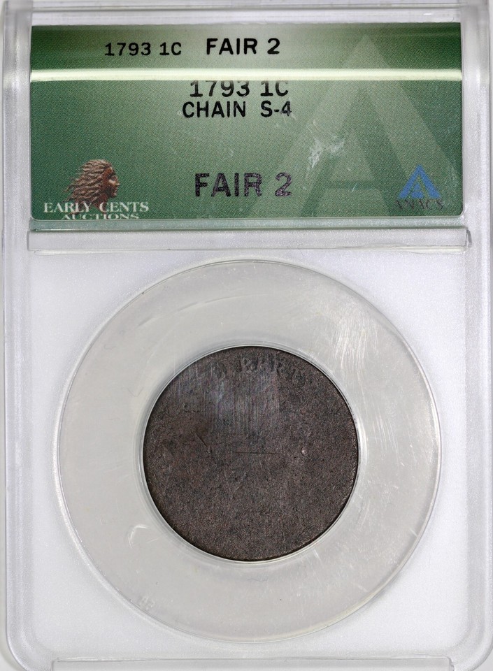 1793 1c S-4 Chain Cent Large Cent ANACS Fair 2 | eBay