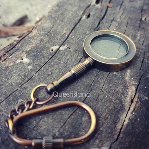 Solid Brass Magnifying Glass Keychain Beautiful Gifting Item, Mother's ...