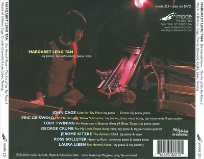 MARGARET LENG TAN SHE HERSELF ALONE: THE ART OF THE TOY PIANO, VOL. 2 ...