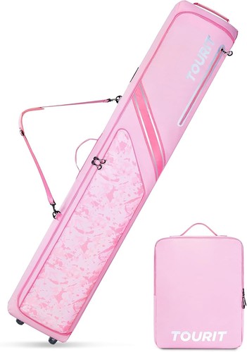 TOURIT Rolling Ski Boot Bag Combo Fully Padded Wheels for Air Travel ...