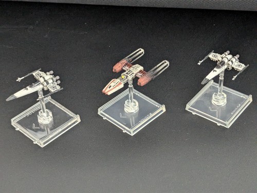 Star Wars X-Wing Miniature Z-95 Headhunters x2, Y-Wing Miniatures Black ...