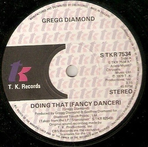 Gregg Diamond Doing That (Fancy Dancer) 7" Vinyle UK Tk 1979 Pochette ...