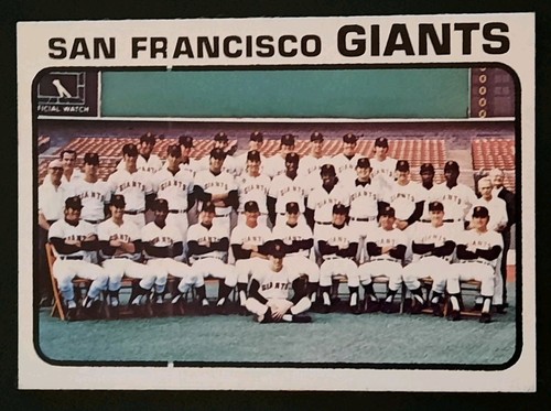1973 Topps Baseball #434 Giants Team Card Dual Small Gap Variation - NM ...