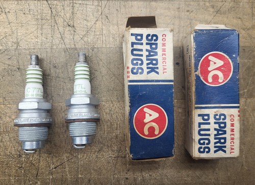 Vintage AC Spark Plugs C77L Commercial NOS. Lot of 2, great shape | eBay