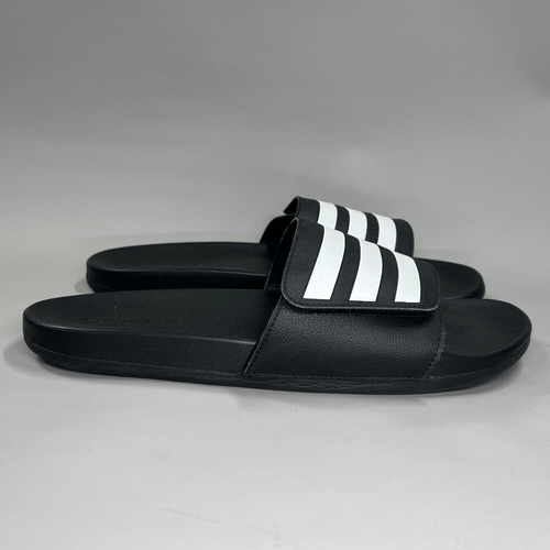 Adidas Adilette Sandals Men's 13 Black White Comfort Adjustable ...