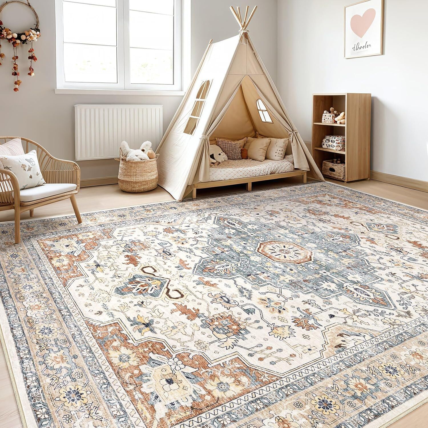 9x12 Area Rug Living Room Rugs: Large Soft Machine 9' x 12', Beige ...