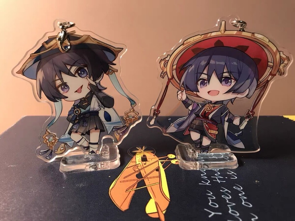 Genshin Impact Scaramouche Wanderer Keychain Keyring Acrylic Stand ...