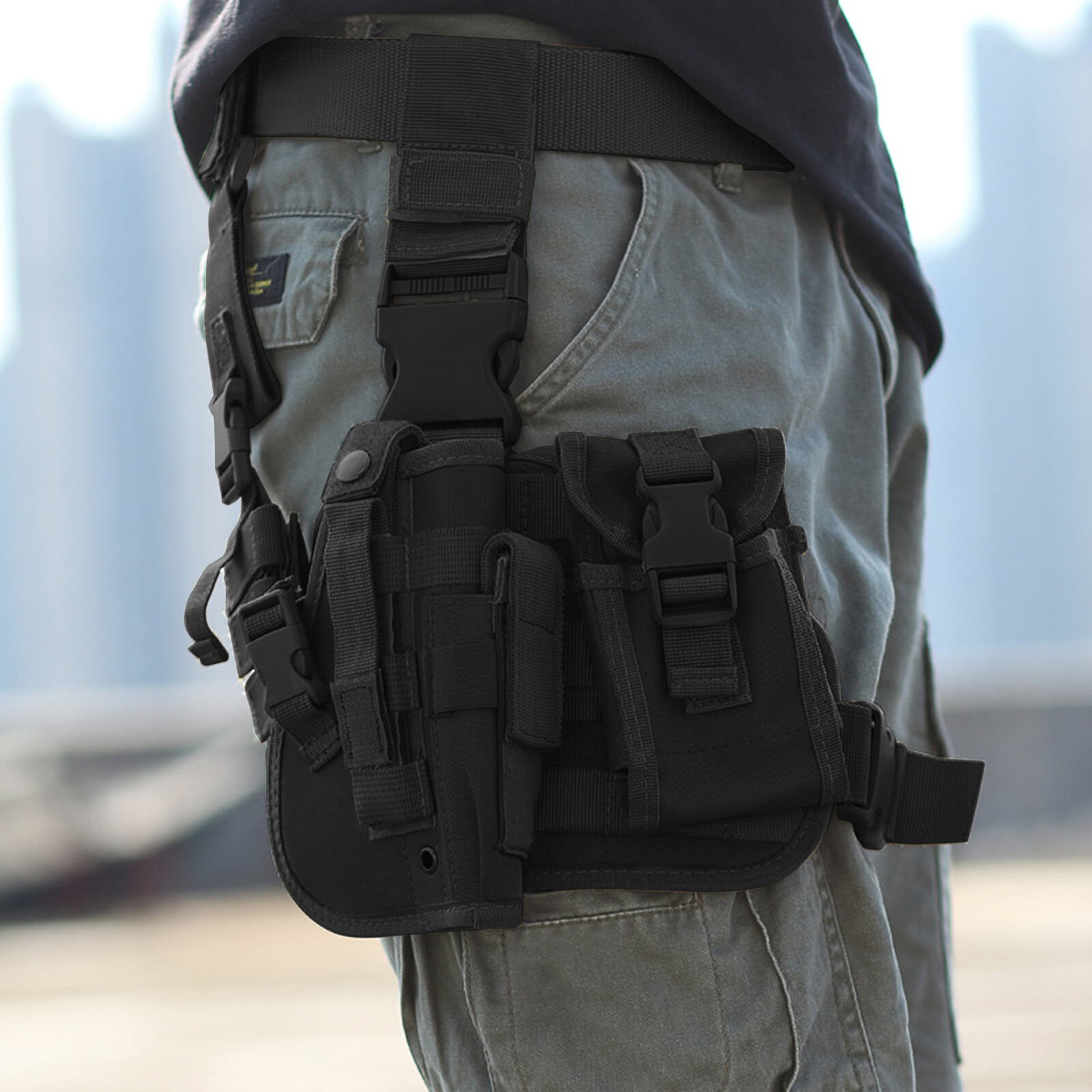 Adjustable Tactical Right Drop Leg Holster Pistol Gun Thigh Holster ...