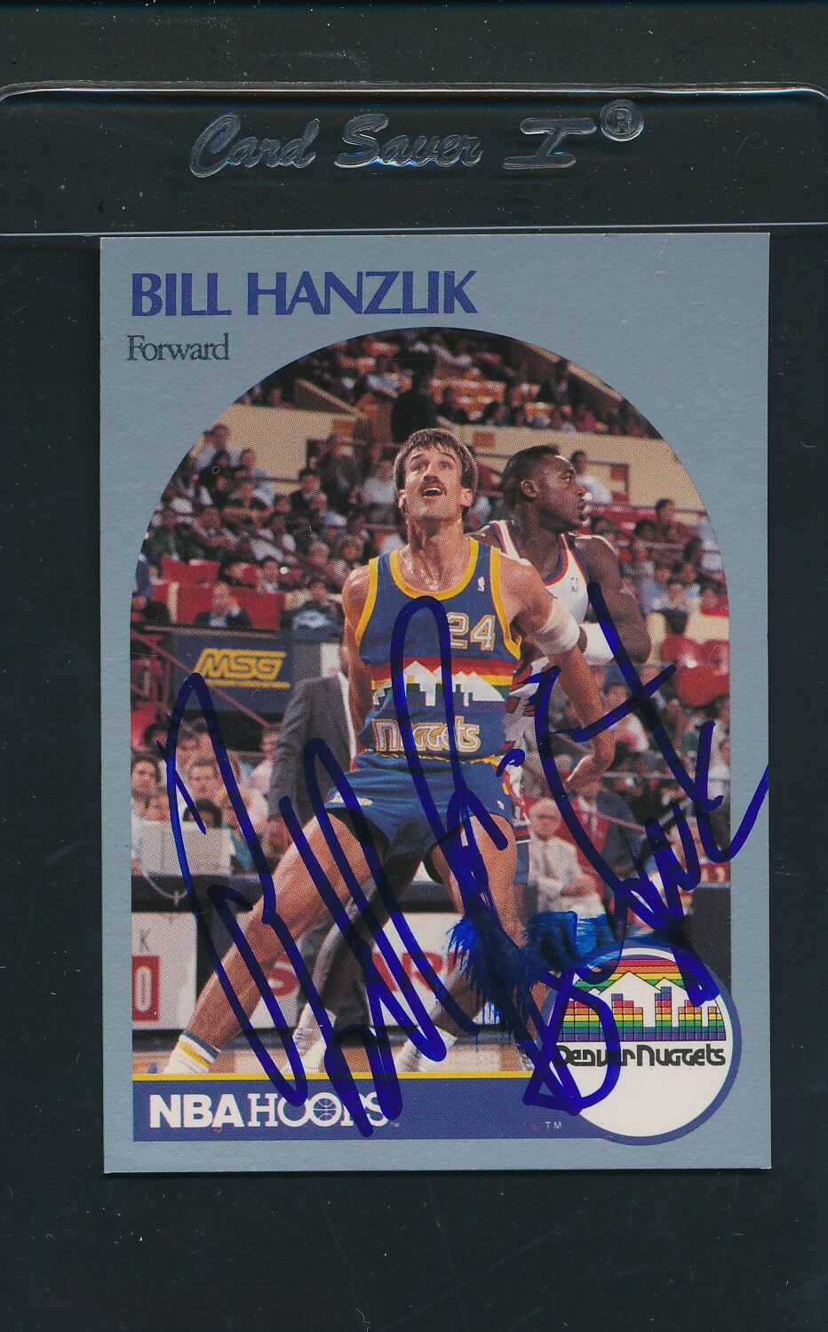 1990/91 Hoops #95 Bill Hanzlik Denver Nuggets Signed Auto *A883 | eBay