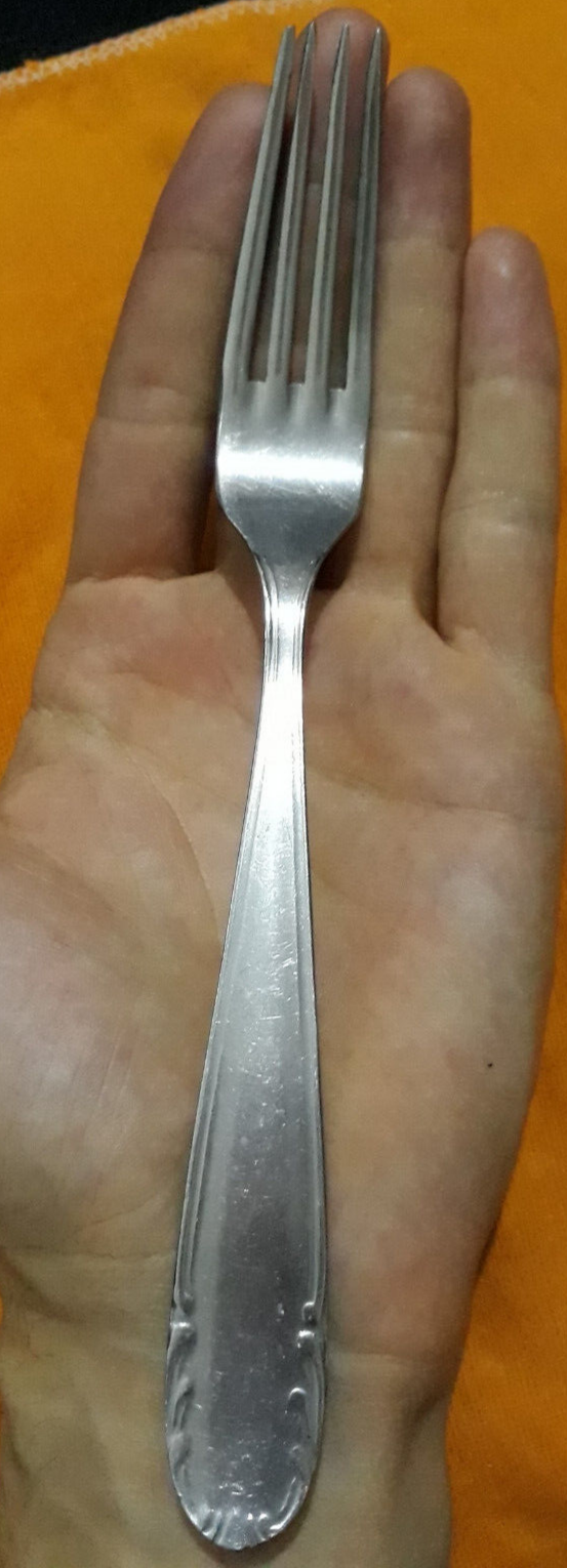 Vintage Abert Inox Stainless Steel Italy Scroll Outline Dinner Fork ...