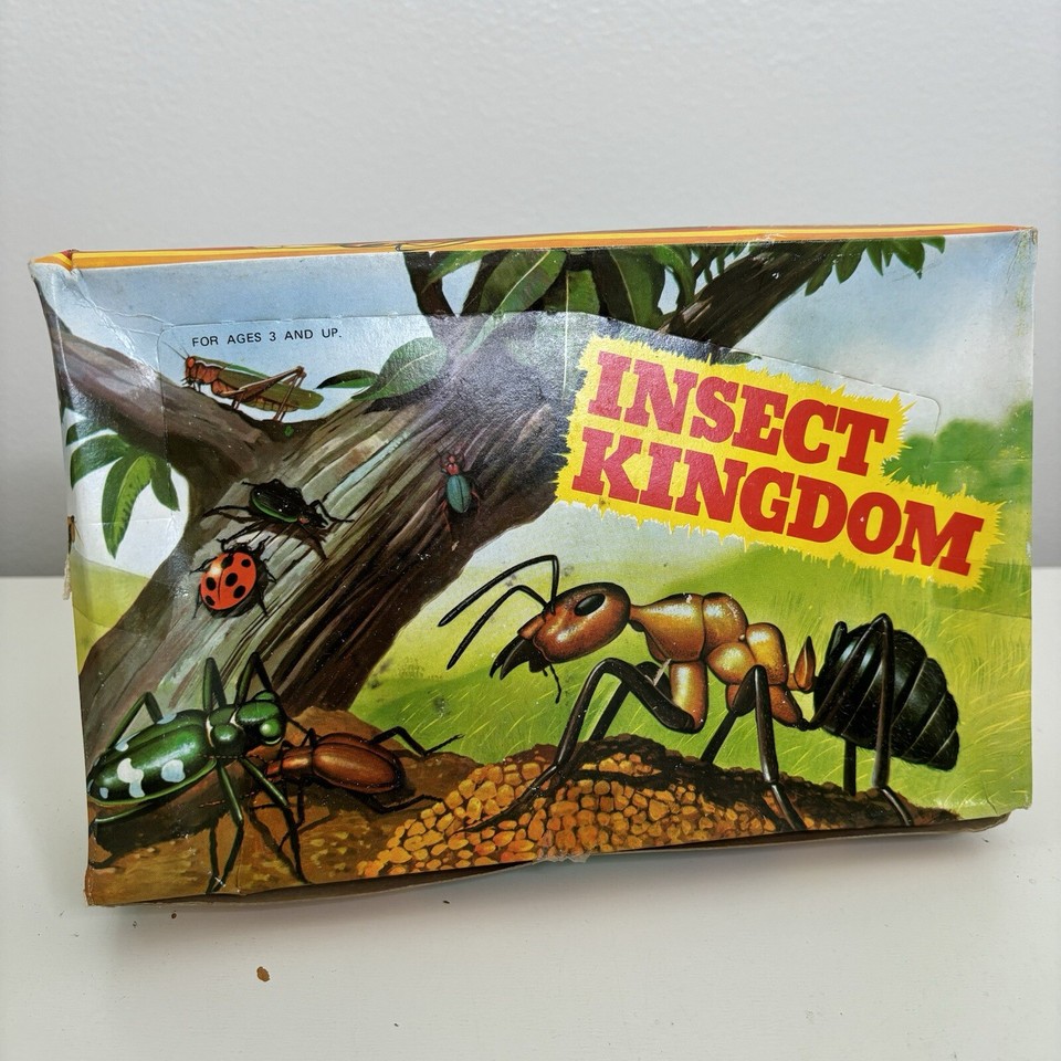 Vintage Insect Kingdom Rubber Toy Hong Kong Bugs Full Store Display Box ...