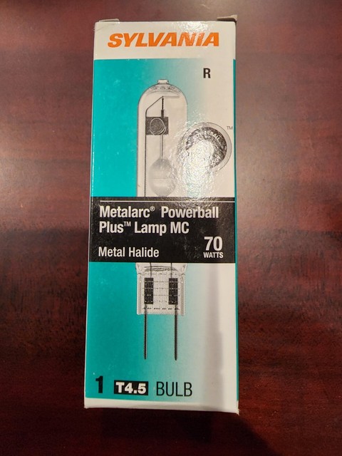 SYLVANIA 64825 70 Watt T4.5 Powerball Metalarc Bulb Mc70tc/u/g8.5/930 ...