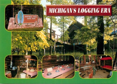 Postcard Hartwick Pines State Park, Logging Camp Museum, Grayling ...